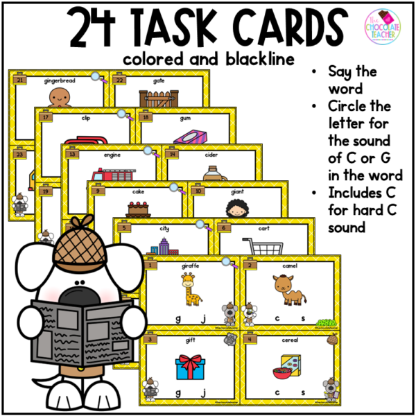 Hard and Soft C and G - Write the Room - Phonics Centers - Made By Teachers