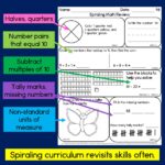 Math Spiral Review Daily Worksheets Morning Work Homework Month 5 ...