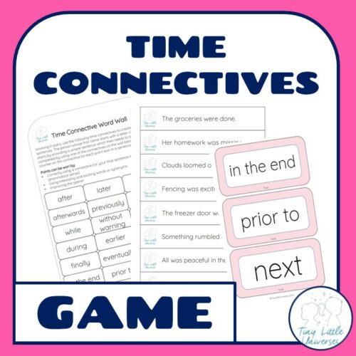 Time Connectives NO PREP Sentence Combining Game and Bulletin Board ...