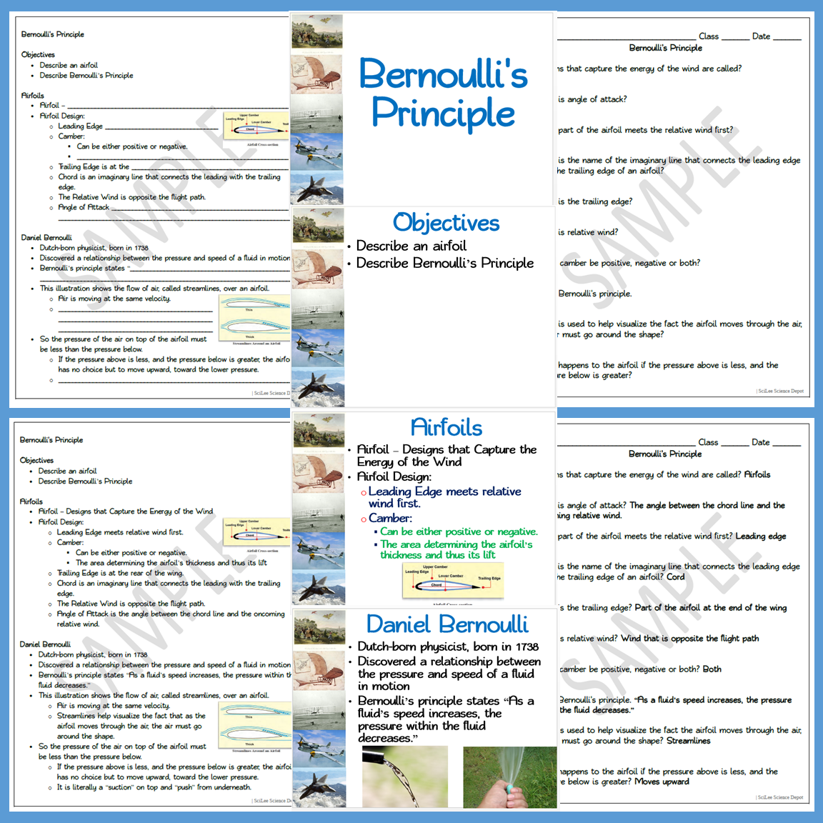 Aerodynamics: Bernoulli's Principle, PowerPoint, Guided Notes, and ...
