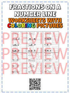Fractions on a Number Line CCSS 3.NF.2 Coloring Worksheets | Made By ...