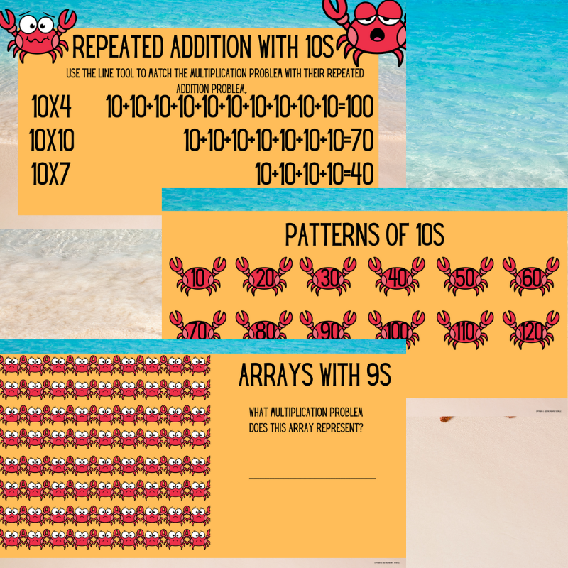 Multiplication Lesson Plans 9s and 10s Digital Math Activity | Made By ...