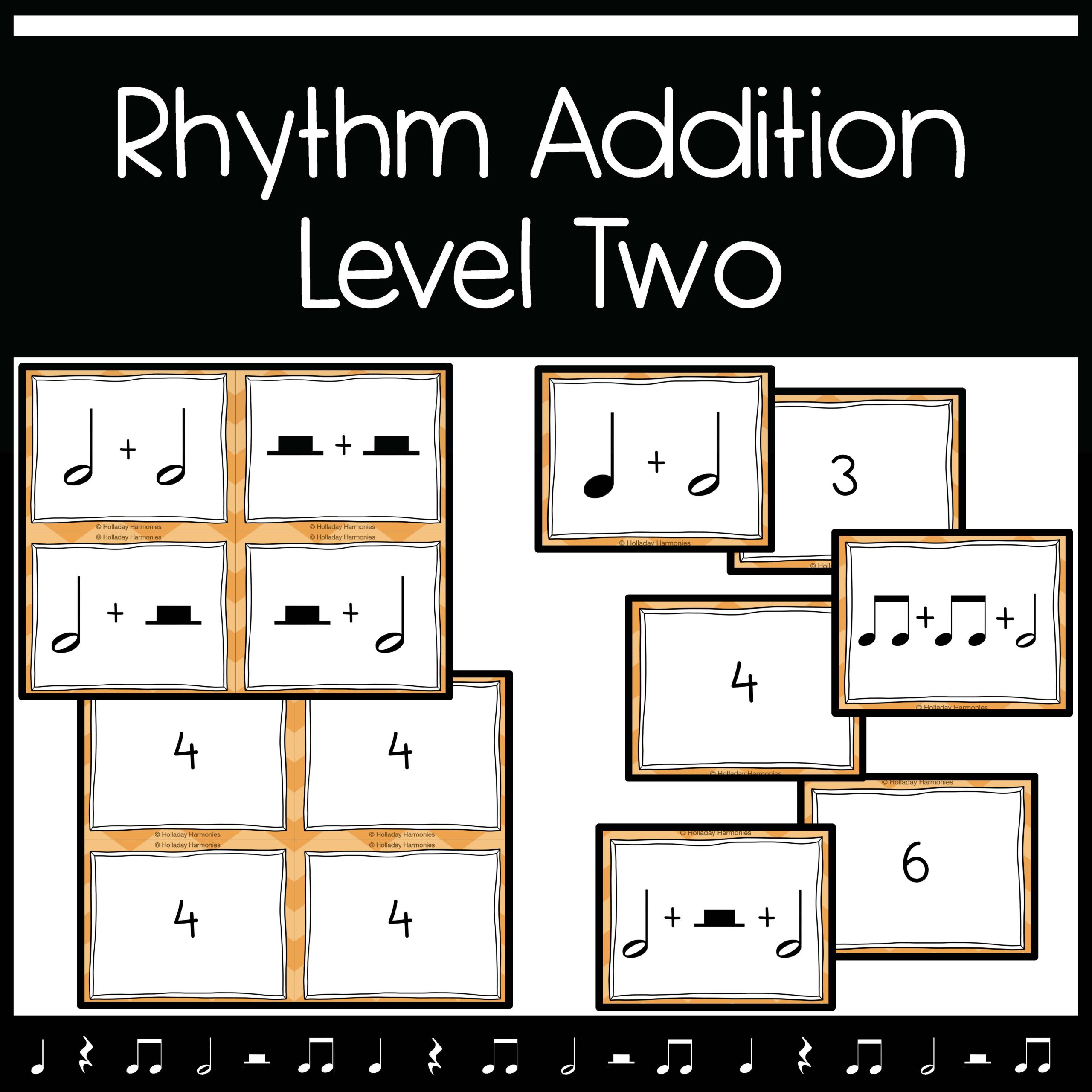 Rhythm Addition Math Equations - Level Two | Made By Teachers