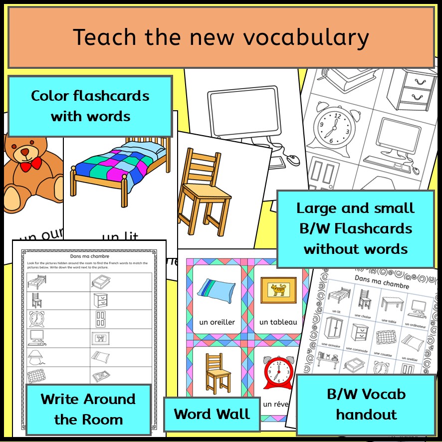 French Bedroom Vocabulary - Ma Chambre | Made By Teachers