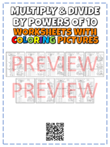 Multiply and Divide by Powers of 10 5.NBT.2 worksheets with Coloring ...