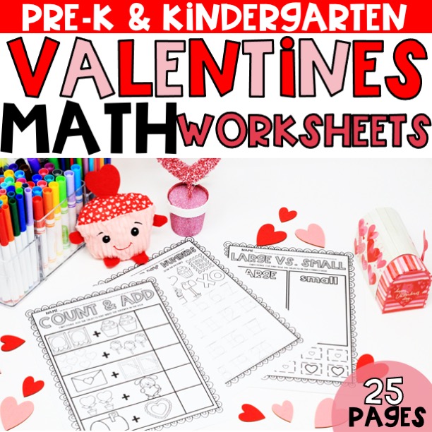 Valentines Day Preschool Activity Pre K Kindergarten Math Worksheets Valentines Day Preschool Activity Pre K Kindergarten Math Worksheets