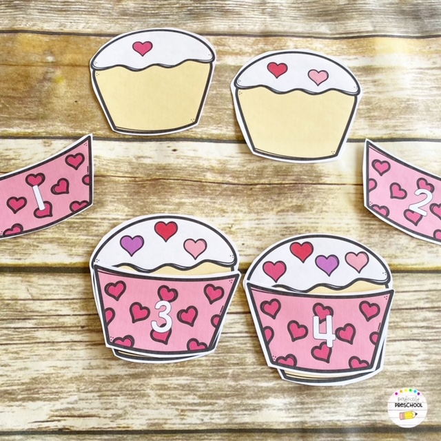 Valentine's Day Math and Literacy Centers and Activities for Preschool ...