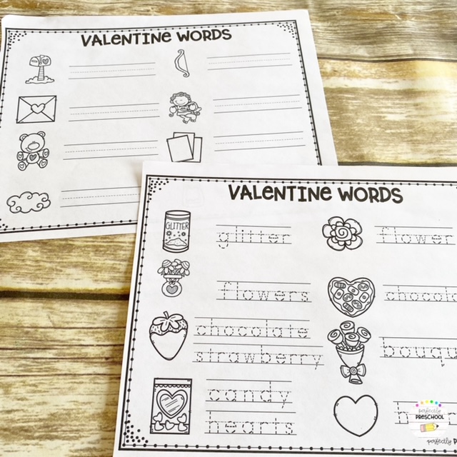 Valentine's Day Math and Literacy Centers and Activities for Preschool ...