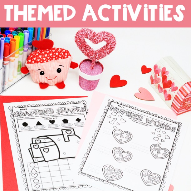 Valentines Day Preschool Activity Pre-K Kindergarten Math Worksheets ...