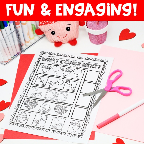 Valentines Day Preschool Activity Pre-K Kindergarten Math Worksheets ...