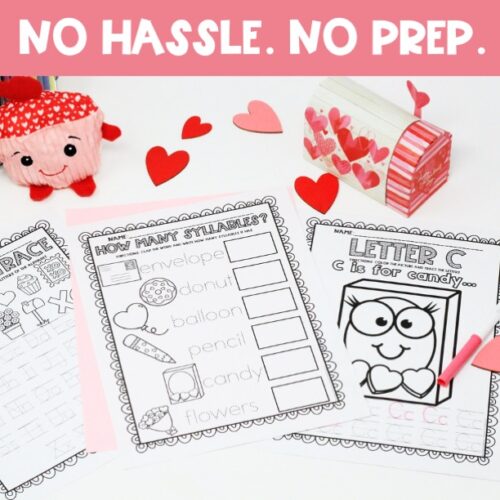 Valentines Day Activities for Preschool Literacy Center Worksheets ...