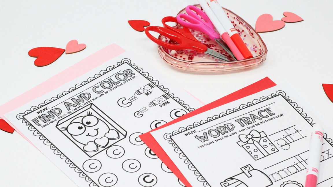 Valentines Day Activities for Preschool Literacy Center Worksheets ...
