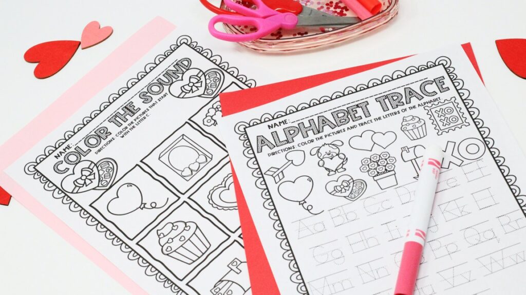 Valentines Day Activities for Preschool Literacy Center Worksheets ...