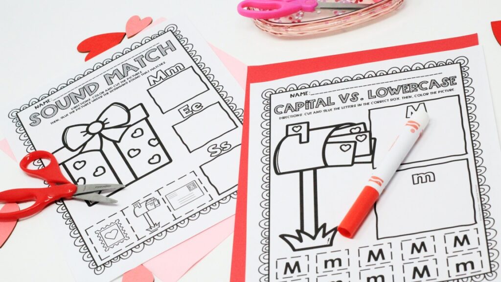 Valentines Day Activities for Preschool Literacy Center Worksheets ...