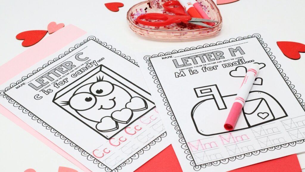 Valentines Day Activities for Preschool Literacy Center Worksheets ...