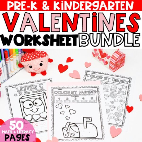 Valentines Day Activities for Preschool Kindergarten Worksheets Math ...