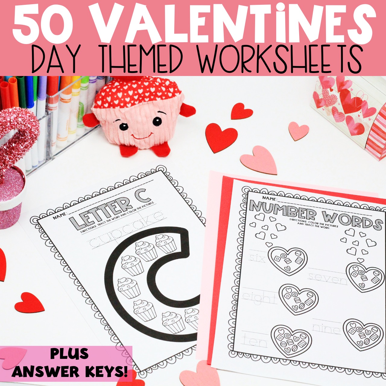 Valentines Day Activities for Preschool Kindergarten Worksheets Math ...