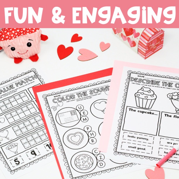 Valentines Day Activities for Preschool Kindergarten Worksheets Math ...