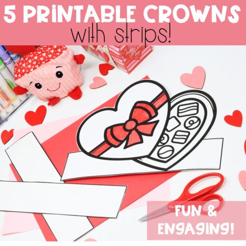 Valentines Day Craft for Preschoolers Kindergarten Coloring Page Crown ...