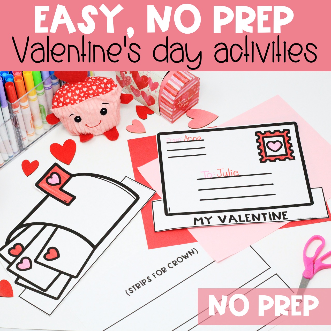 Valentines Day Craft for Preschoolers Kindergarten Coloring Page Crown ...