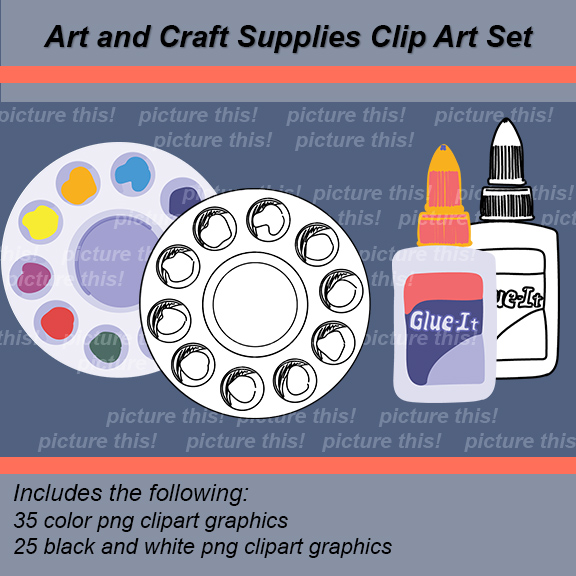 Clipart Art and Craft Supplies Classroom Artist Clip Art High Middle ...