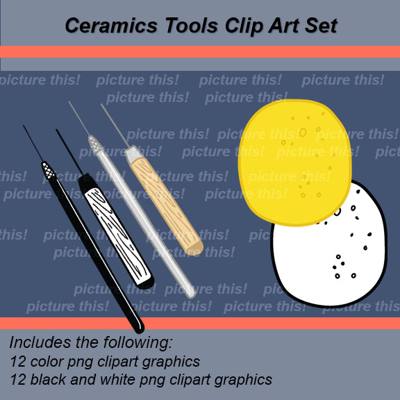 Clay Tools Ceramics Sculpture Art Clipart Bulletin Board Elementary ...