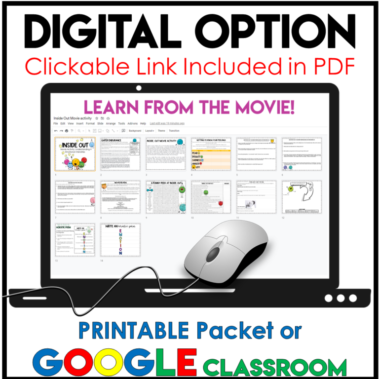 Movie Guide | Inside Out Movie Activities | Social Emotional Learning ...