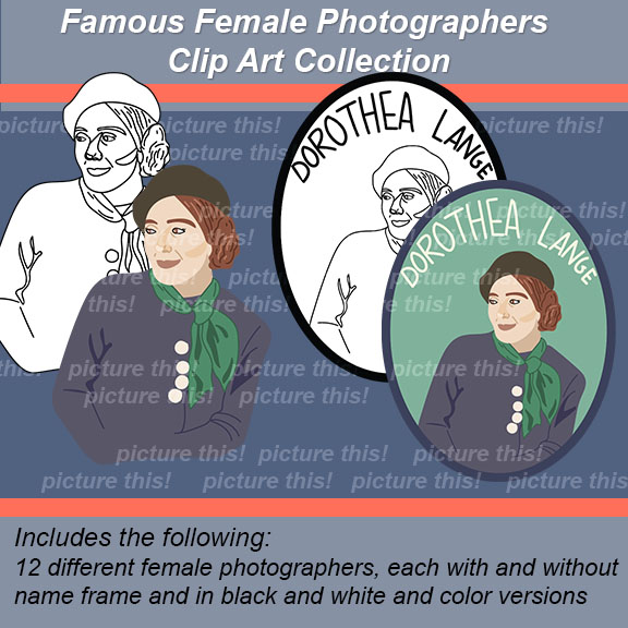 Clipart Female Photographers Portraits Photography Clip Art High School ...