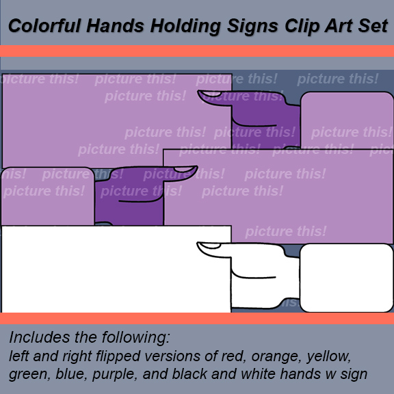 Colorful Hands with Sign Clipart Classroom Clip Art High Middle ...