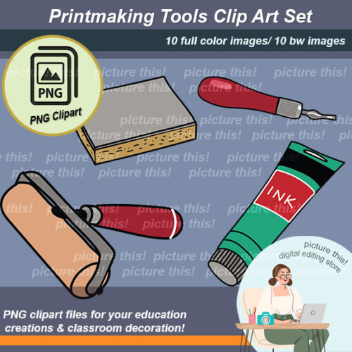 Printmaking Tools Art Clipart Bulletin Board Block Print Elementary ...