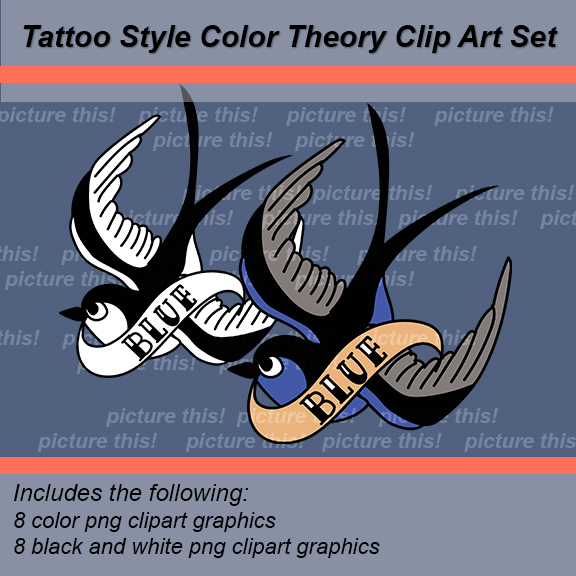 Clipart Art Tattoo Retro Color Theory Classroom Clip Art High Middle ...
