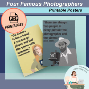 4 Famous Photographer Posters- Printable High school Photography ...
