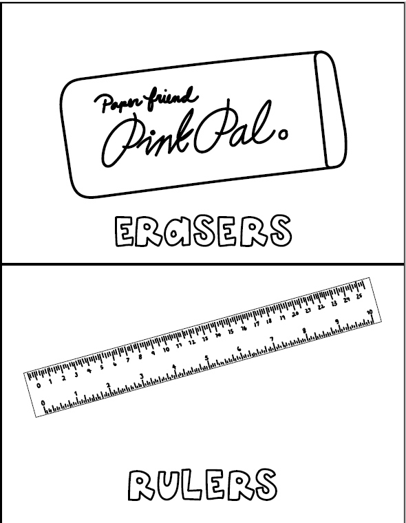 Art Supply Labels for Organizing Classroom Crafts Bins Printable BLACK ...