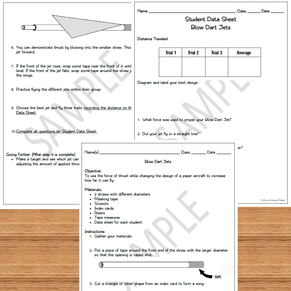 Blow Dart Jets- Aerodynamic Force of Thrust Activity | Made By Teachers