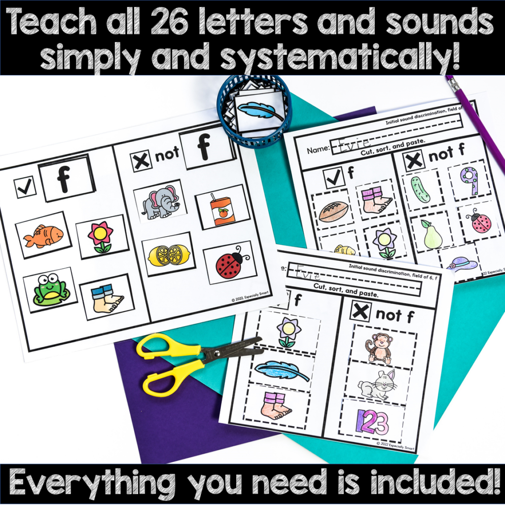 Alphabet Letters and Sounds Worksheets and Centers for Special ...