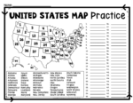 United States Map Quiz & Worksheet: USA Map Test w/ Practice Sheet (US ...