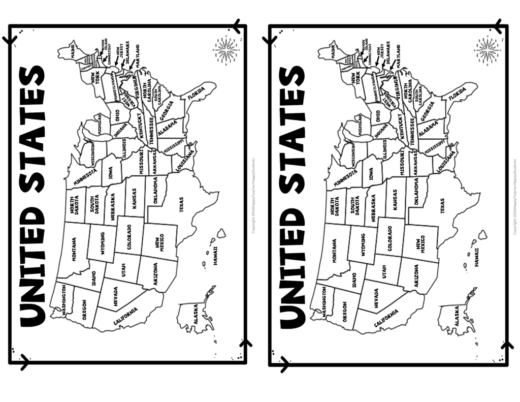 United States Map Quiz & Worksheet: USA Map Test w/ Practice Sheet (US ...