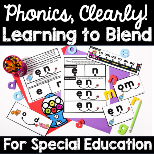 Blending Sounds Phonics Worksheets and Centers for Special Education or ...
