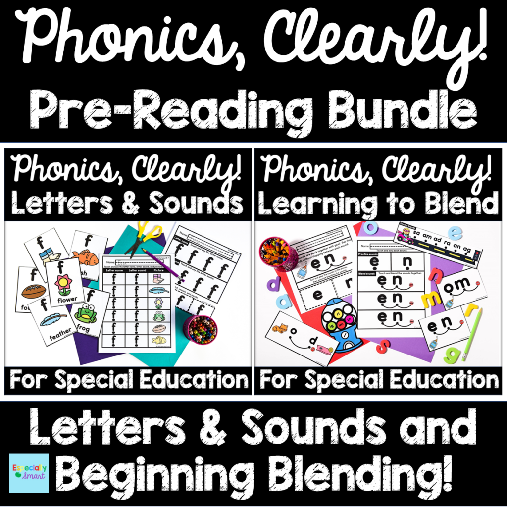 Pre Reading Phonics Bundle for Special Education and Intervention ...
