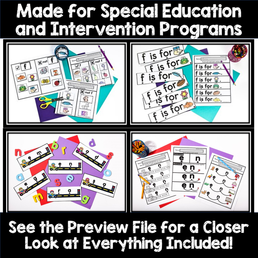 Pre Reading Phonics Bundle for Special Education and Intervention ...
