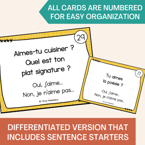 Cartes de Conversation - Les Passe-temps A1/A2 | Made By Teachers