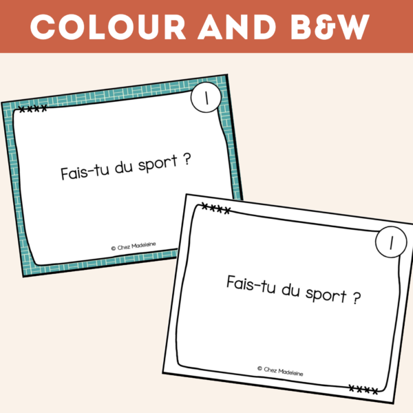 Cartes de Conversation - Les Passe-temps A1/A2 | Made By Teachers