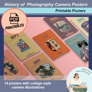 Photography Posters History of Cameras Collage Printable High School ...