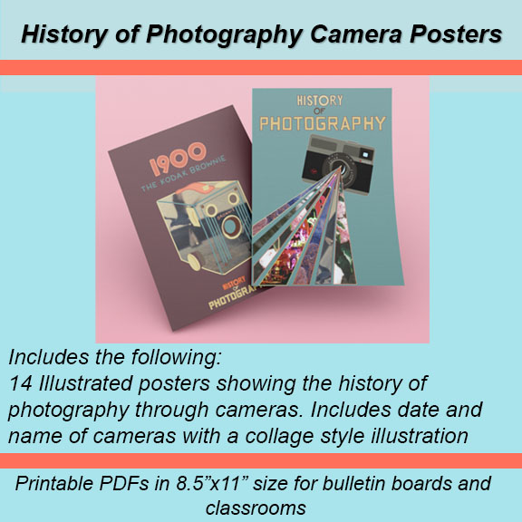 Photography Posters History of Cameras Collage Printable High School ...