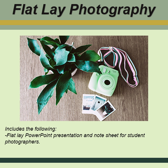 Flat Lay Photography Notes Presentation, High School, Middle school ...