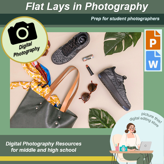 Flat Lay Photography Notes Presentation, High School, Middle school ...