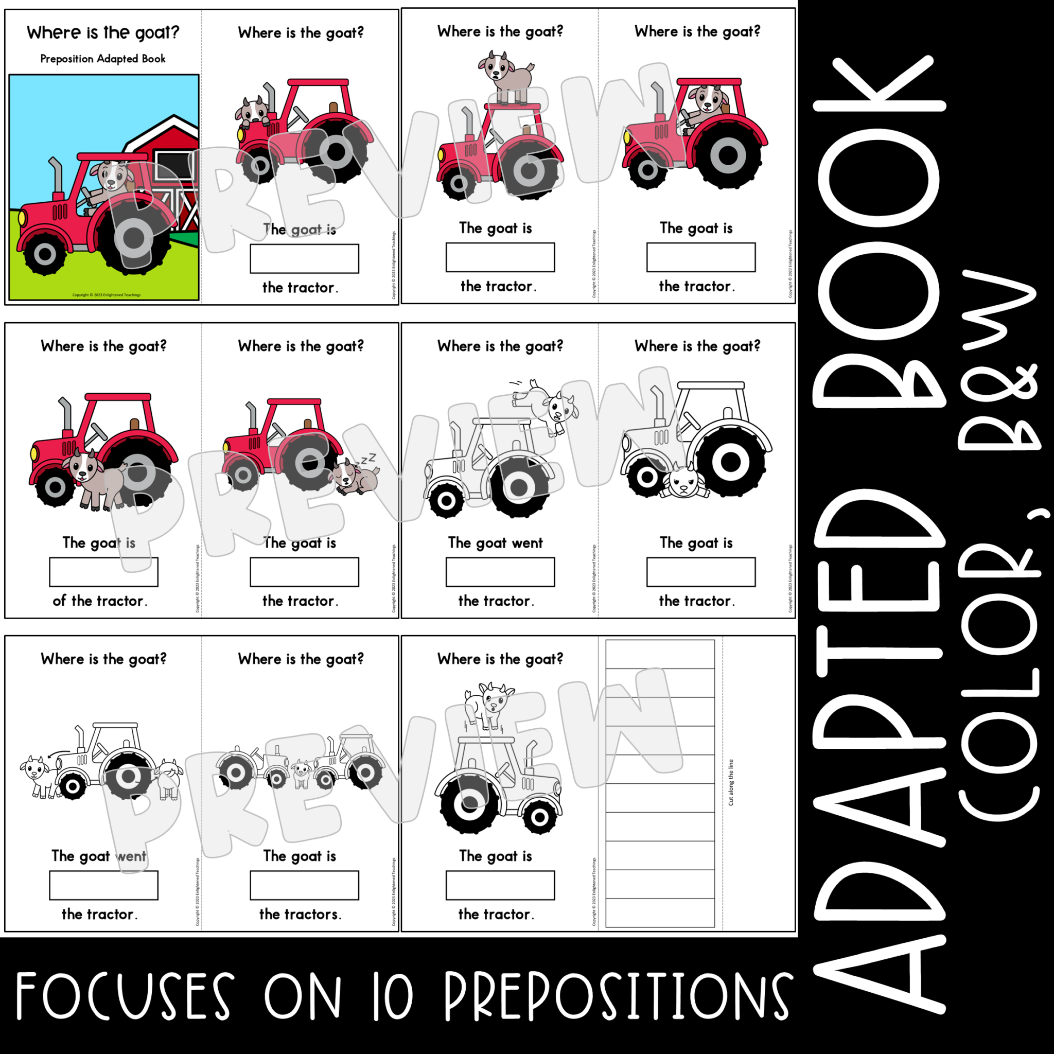 Farm Preposition Worksheets and Activities BUNDLE - Farm Animal ...
