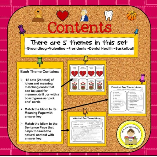 February Speech Therapy Idioms - Upper Elementary, Middle School, High ...