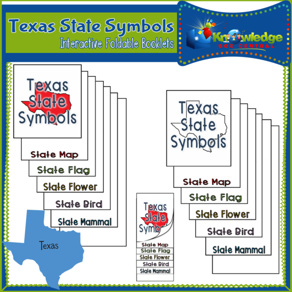Texas State Symbols Interactive Foldable Booklets | Made By Teachers