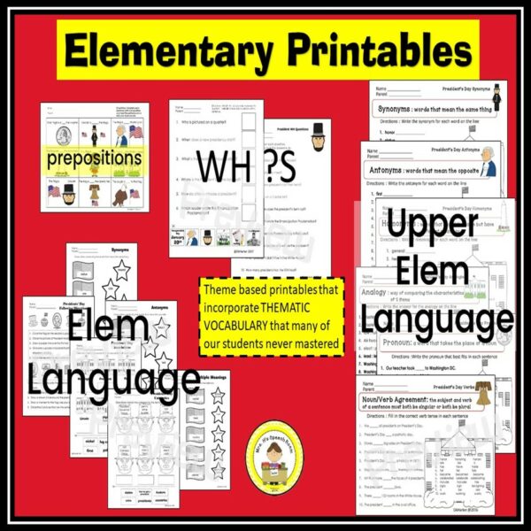 Presidents Day Speech Therapy Printable Pack | Made By Teachers